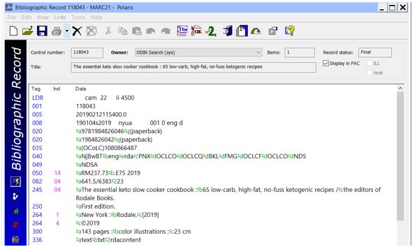 Polaris Client: Adding Items | ODIN